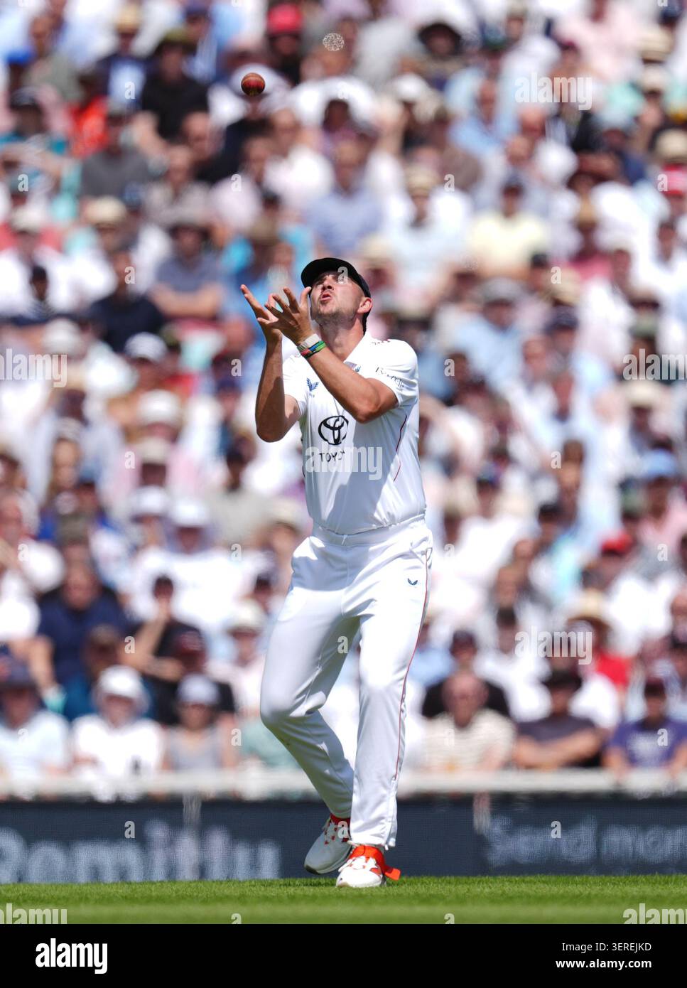 England's Josh Tongue takes the catch of New Zeland's Matt Henry on day ...