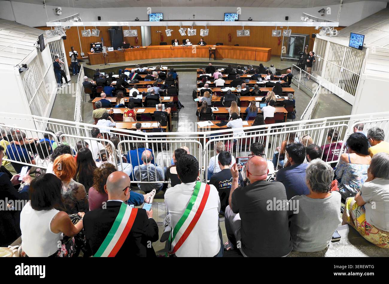 Milano, Italy. 18th June, 2026. Milan, June 18, 2026-Bunker Courtroom ...