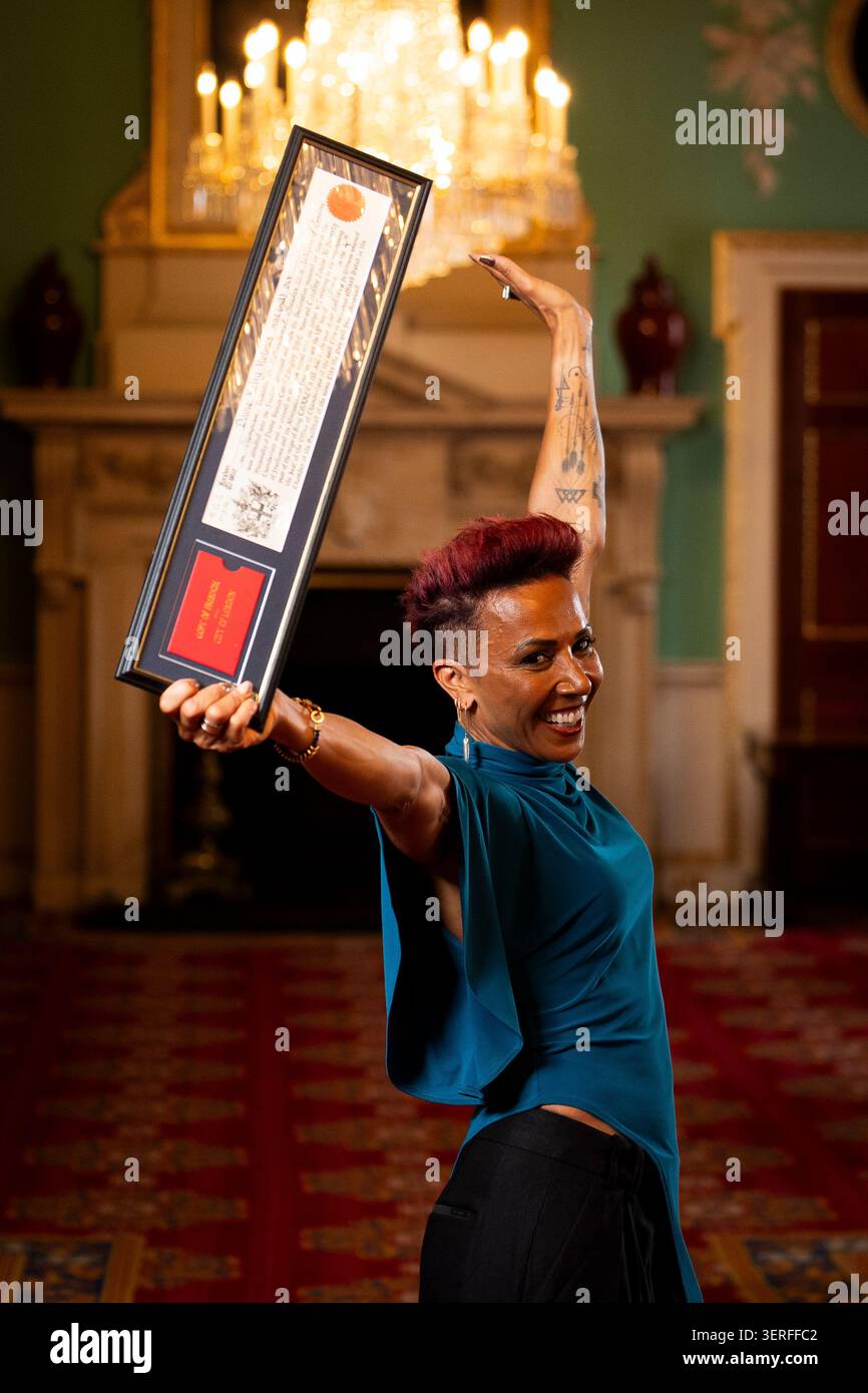 Dame Kelly Holmes after receiving the Freedom of the City during a ...