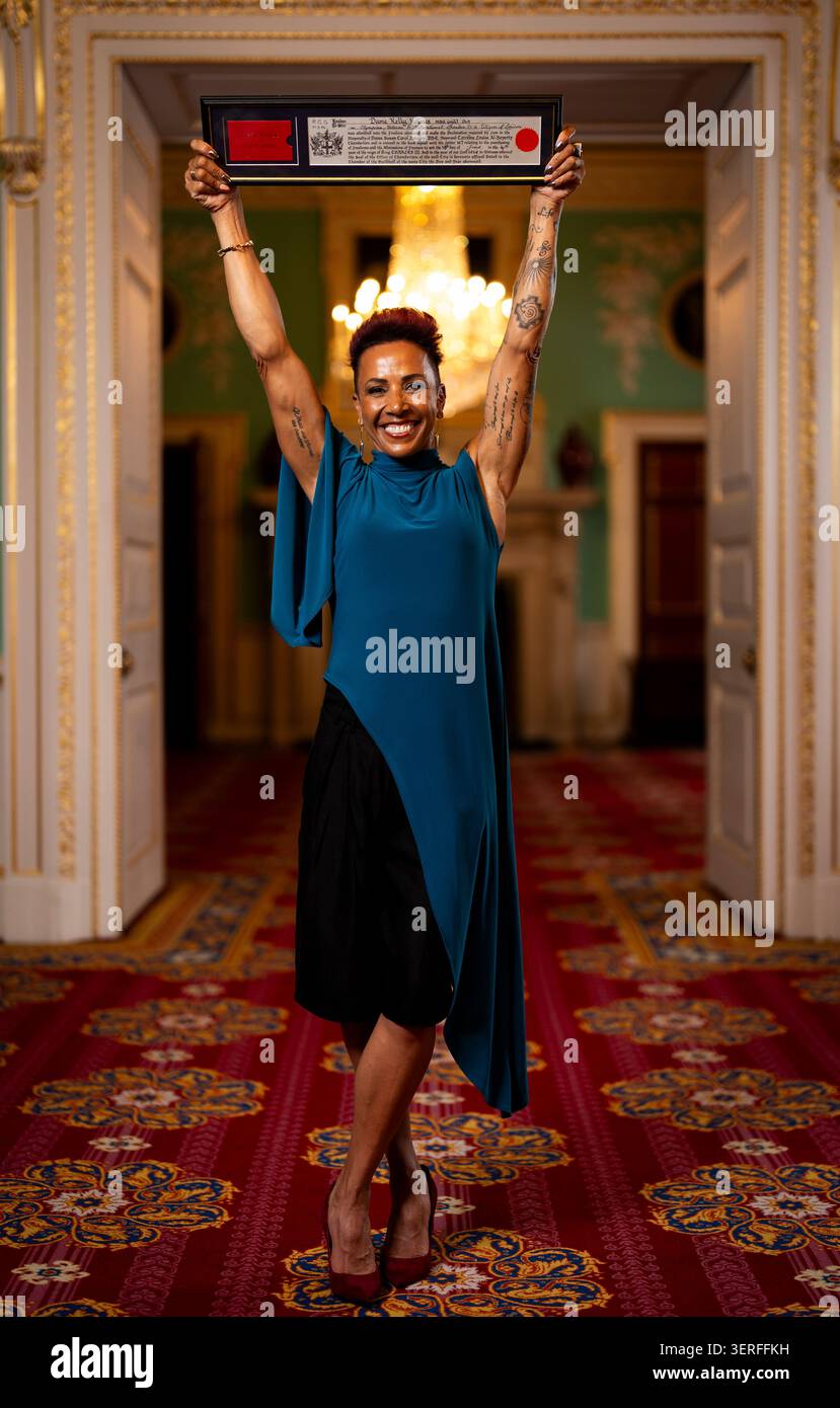 Dame Kelly Holmes after receiving the Freedom of the City during a ...