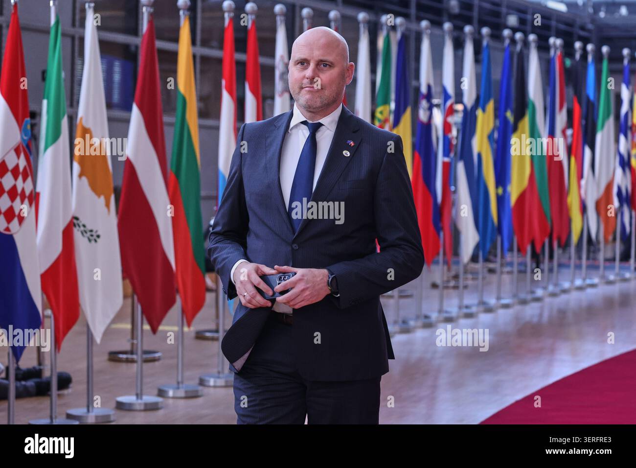 Latvia's Prime Minister Andris Kulbergs arrives for the EU summit in ...