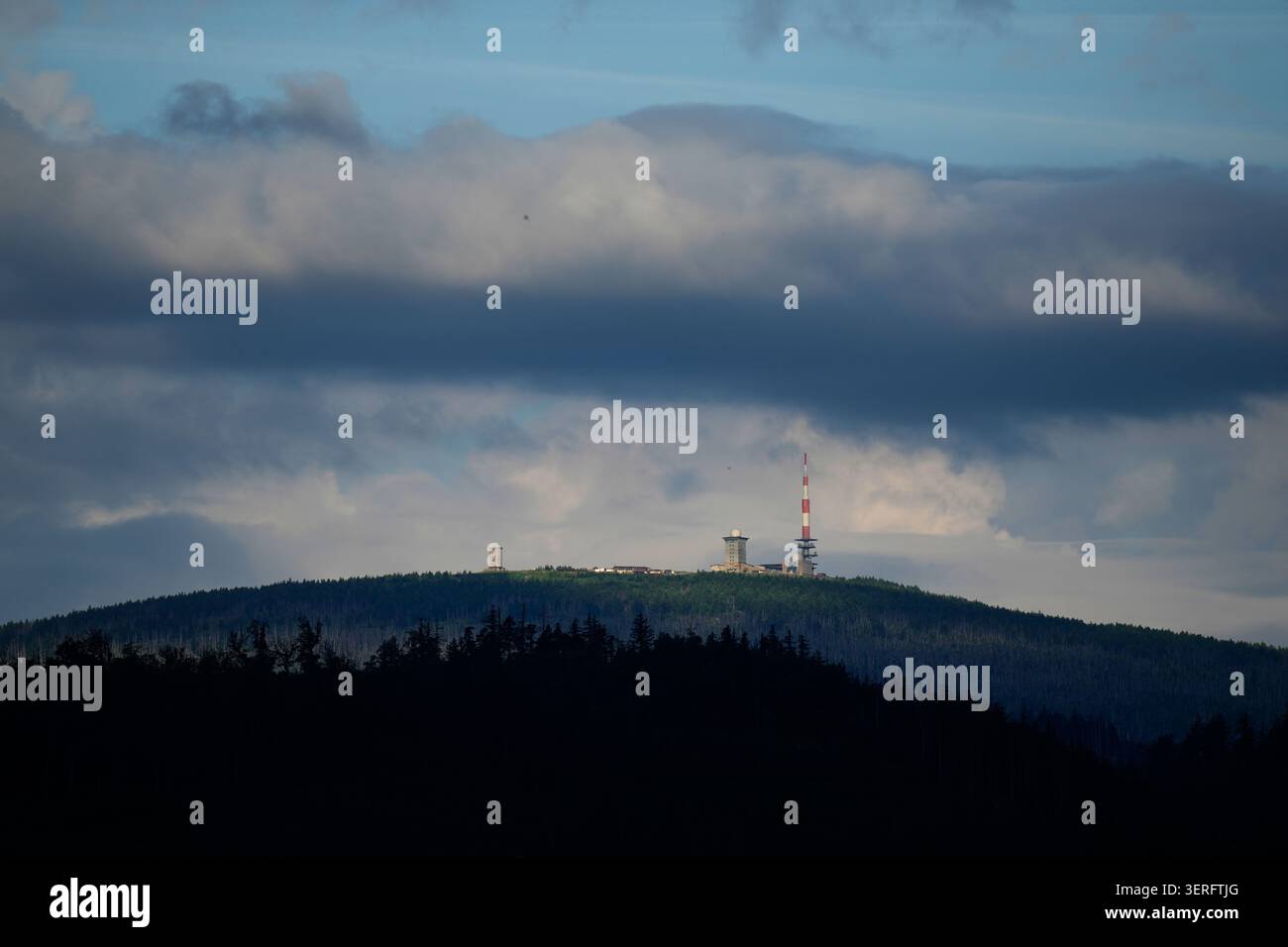 Clouds hang over northern Germany's 1,142-meter, 3,743 feet, highest ...