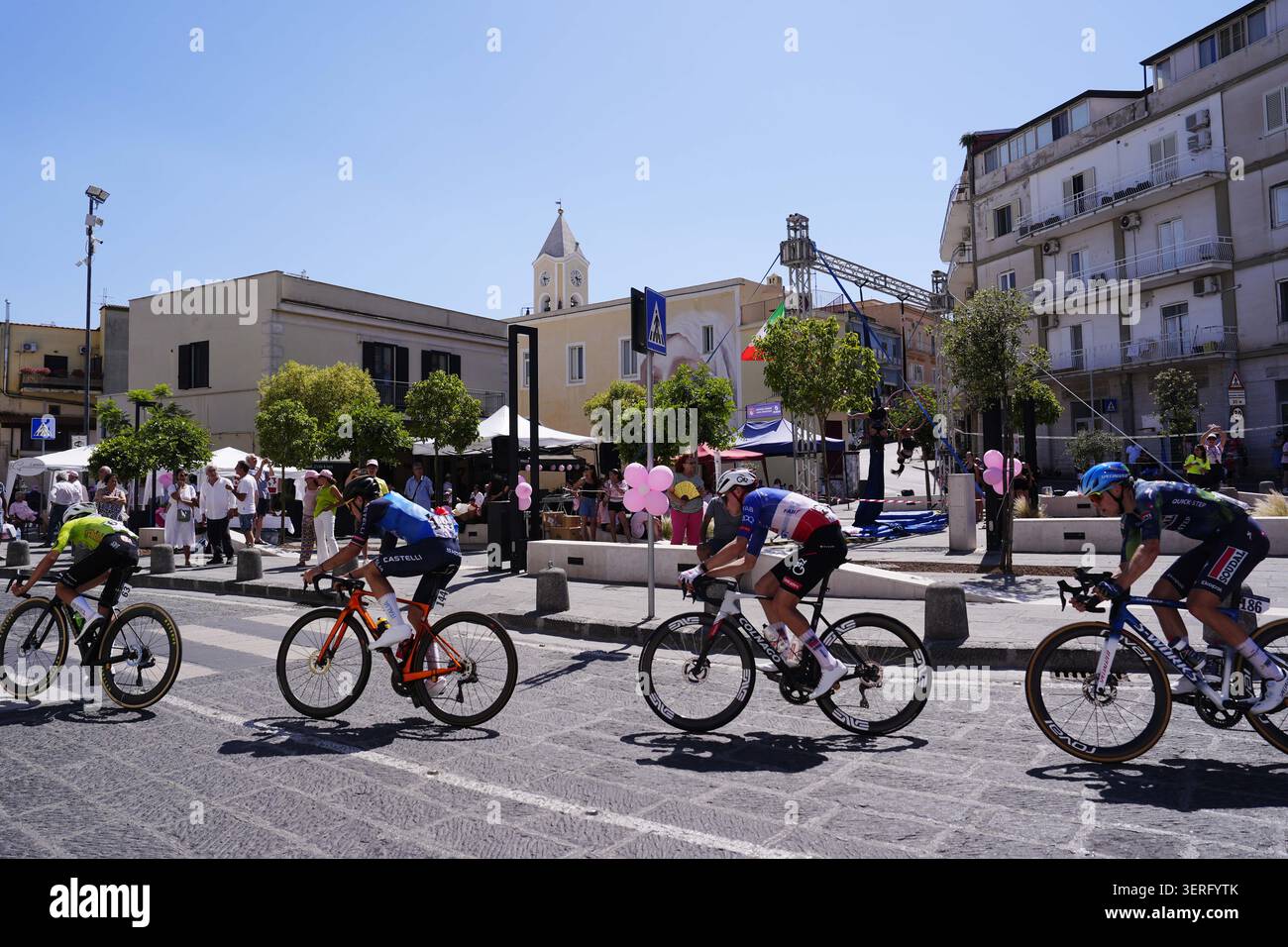 The pack rides during Stage 5 of the Giro Next Generation from Bacoli ...
