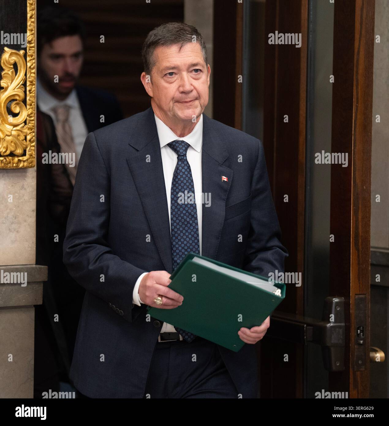 Conservative MP for Riding Mountain Dan Mazier makes his way to the ...