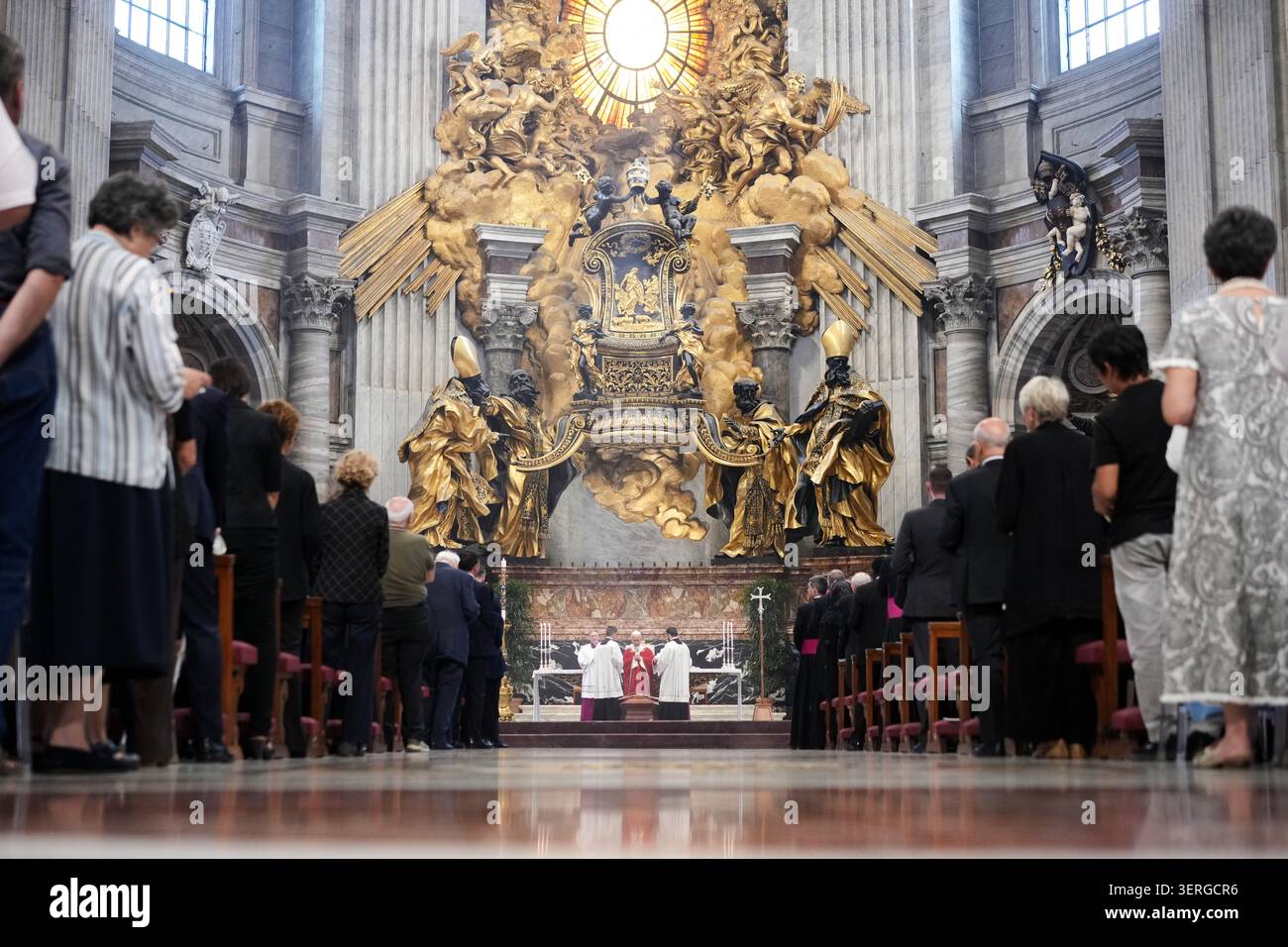 Pope Leo XIV celebrates the funeral service for late Cardinal Camillo ...