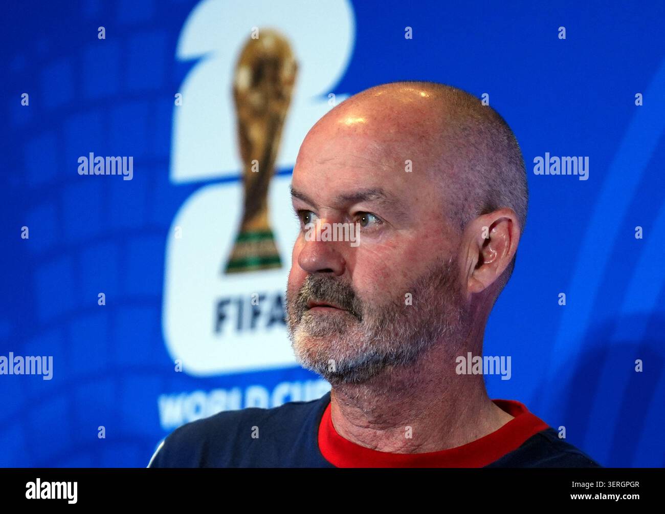 Scotland manager Steve Clarke during a press conference at the Boston ...
