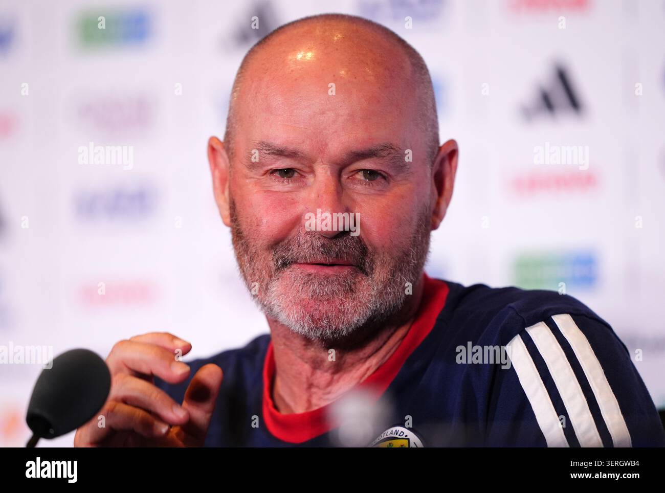 Scotland manager Steve Clarke during a press conference at the Boston ...