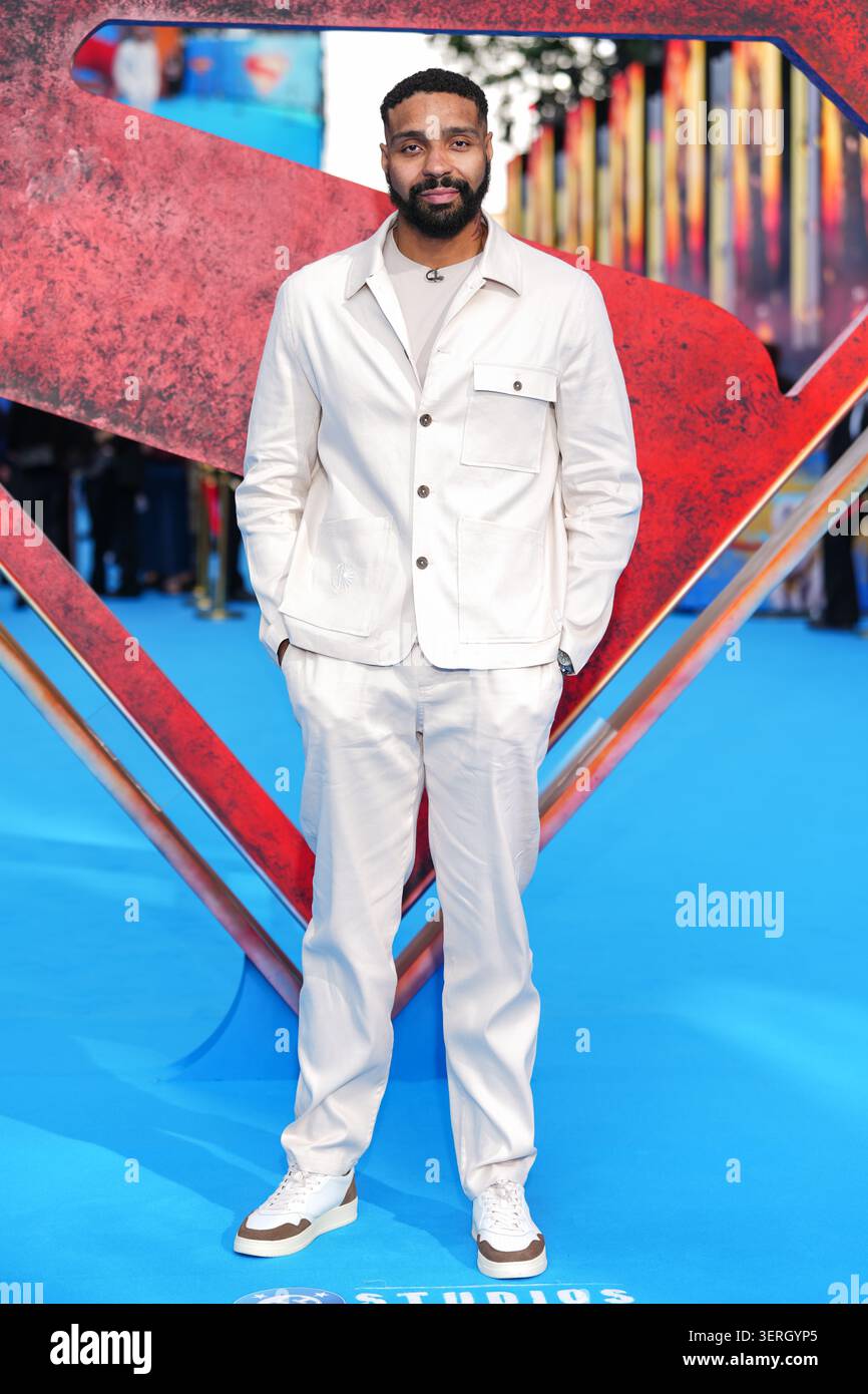 Jordan Banjo poses for photographers upon arrival at a fan event for ...