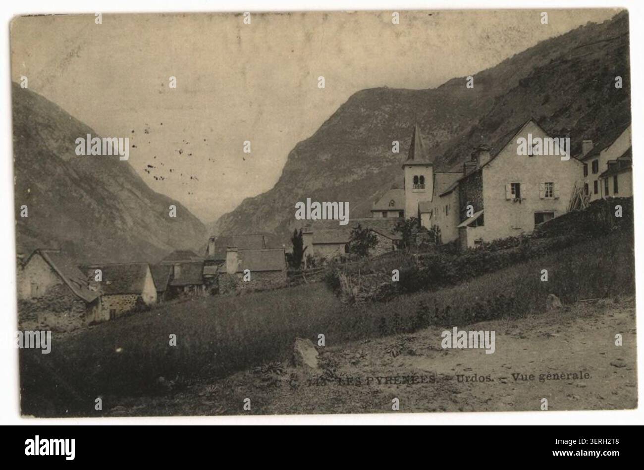 Border region france urdos early twentieth century landscape hi-res ...