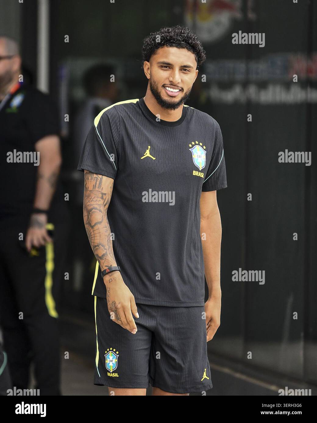Ederson enters training at their New Jersey base the Columbia Park ...