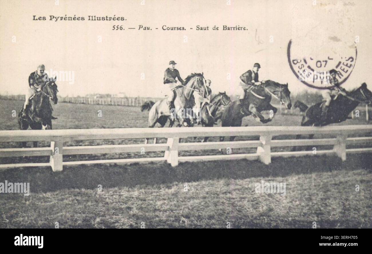 Pyrenees atlantiques horse race tradition pau france hi-res stock ...