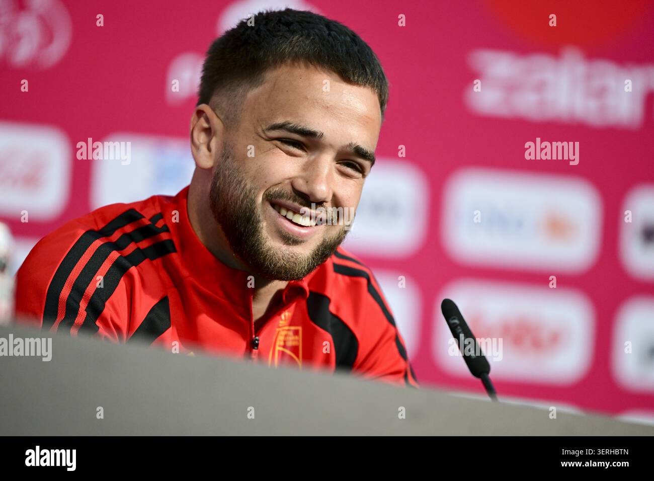 Belgium's Nicolas Raskin pictured during a a press conference of ...
