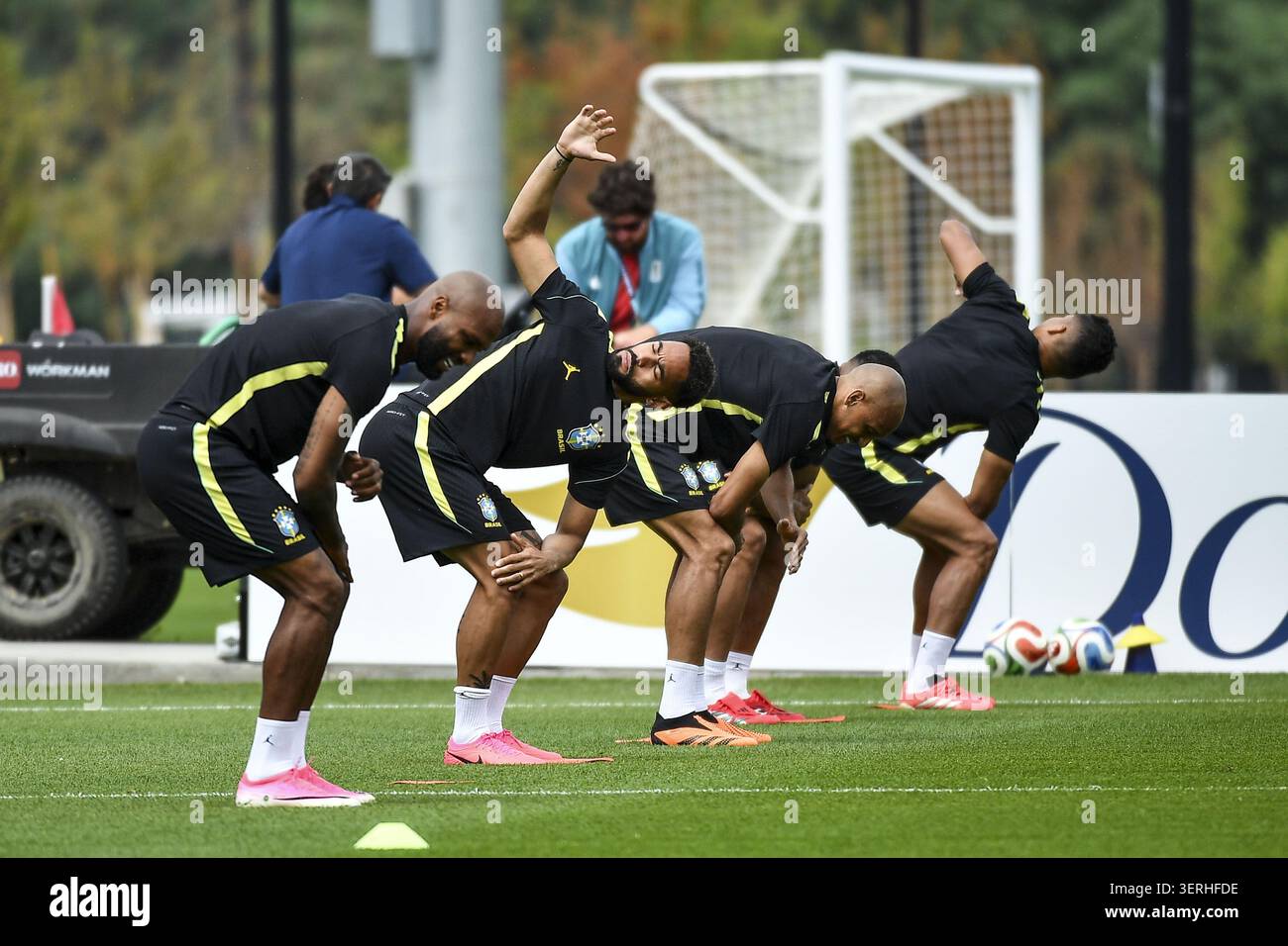 Brazilian Team training at their New Jersey base the Columbia Park ...