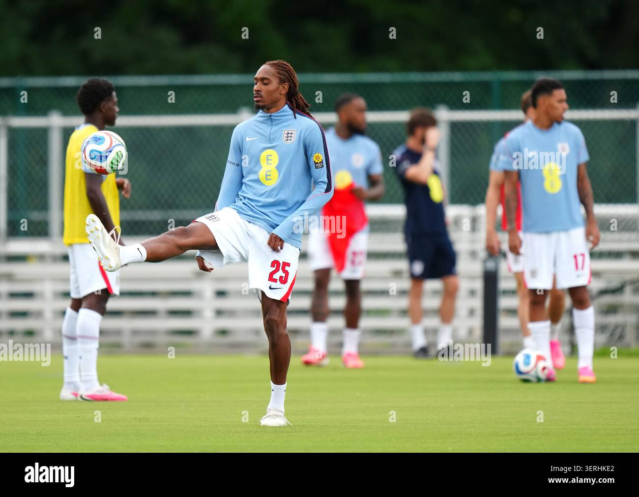 England's Djed Spence during a training session at Swope Soccer Village ...