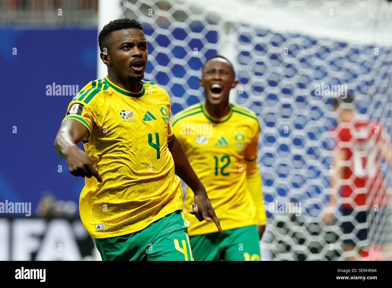 South Africa's Teboho Mokoena celebrates after scoring a penalty, his ...