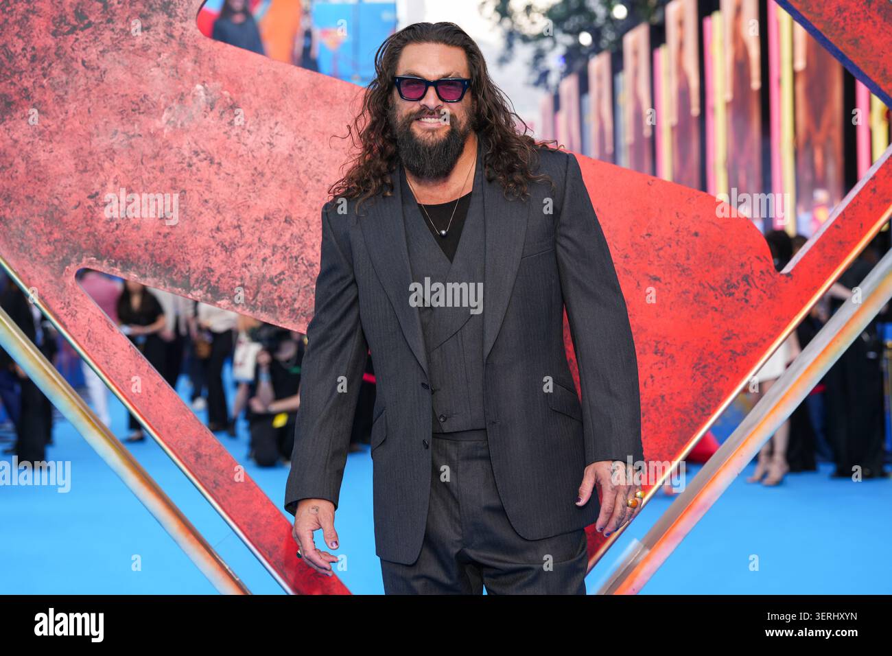 Jason Momoa poses for photographers upon arrival at a fan event for the ...