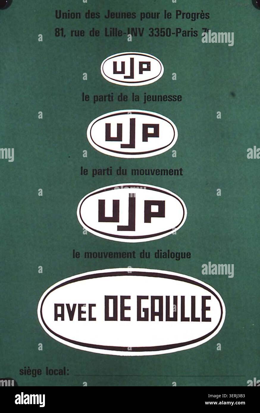 Ujp movement dialogue politics france mid 20th century hi-res stock ...
