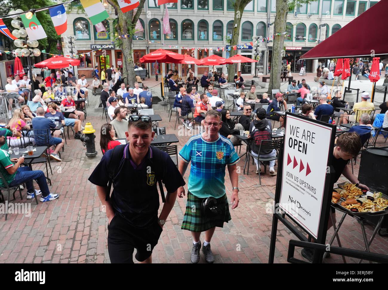 Scotland fans in Boston ahead of the FIFA World Cup Group C match ...