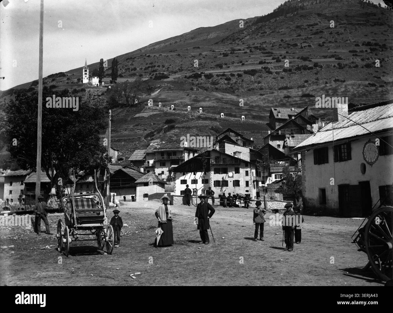 1926 silver gelatin print horse drawn vehicles hi-res stock photography ...