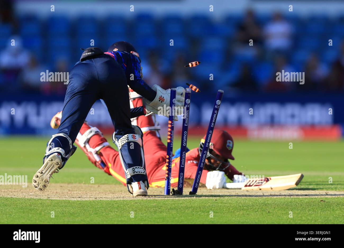 Scotland's Sarah Bryce runs out West Indies' Shemaine Campbelle during ...