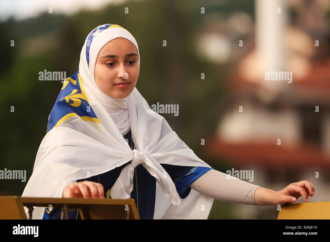 Bosnia and Herzegovina fans are ready for the start of the Bosnia and ...