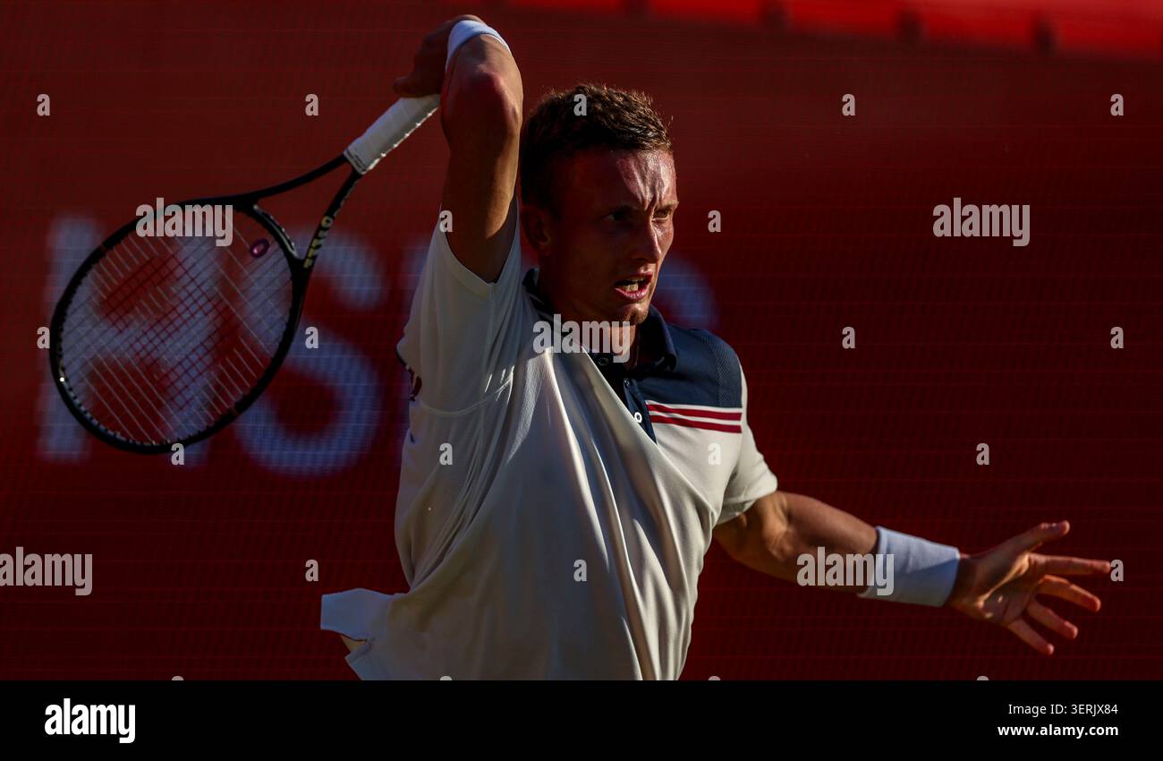 Jiri Lehecka of Czech Republic in action against Rinky Hijikata of ...