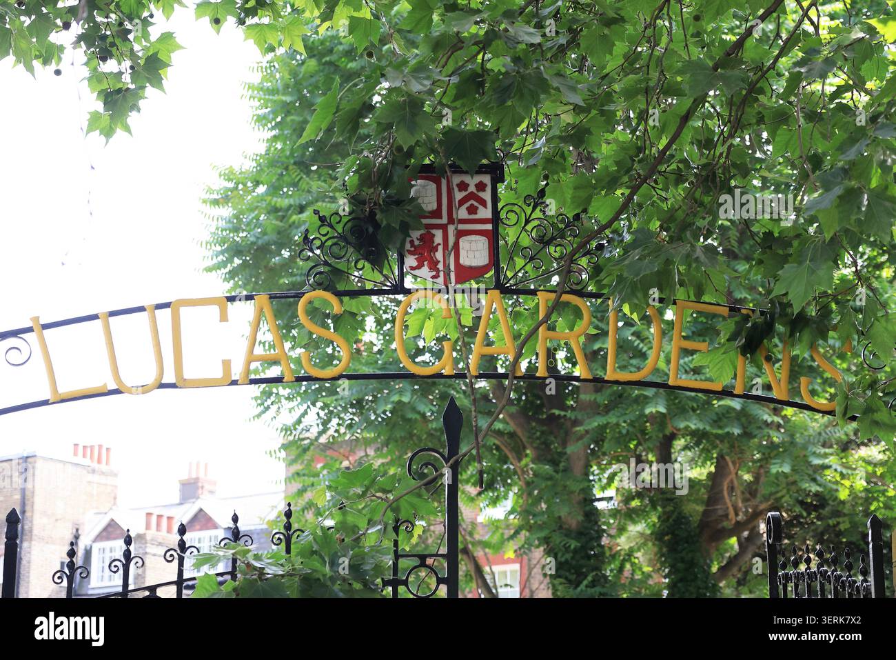 Lucas Gardens, an ornamental park off Peckham Road,, in south London ...