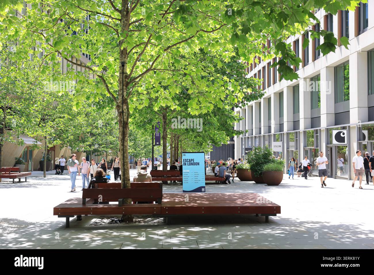 Kings Boulevard at Kings Cross, opened up as the new Google landscaper ...