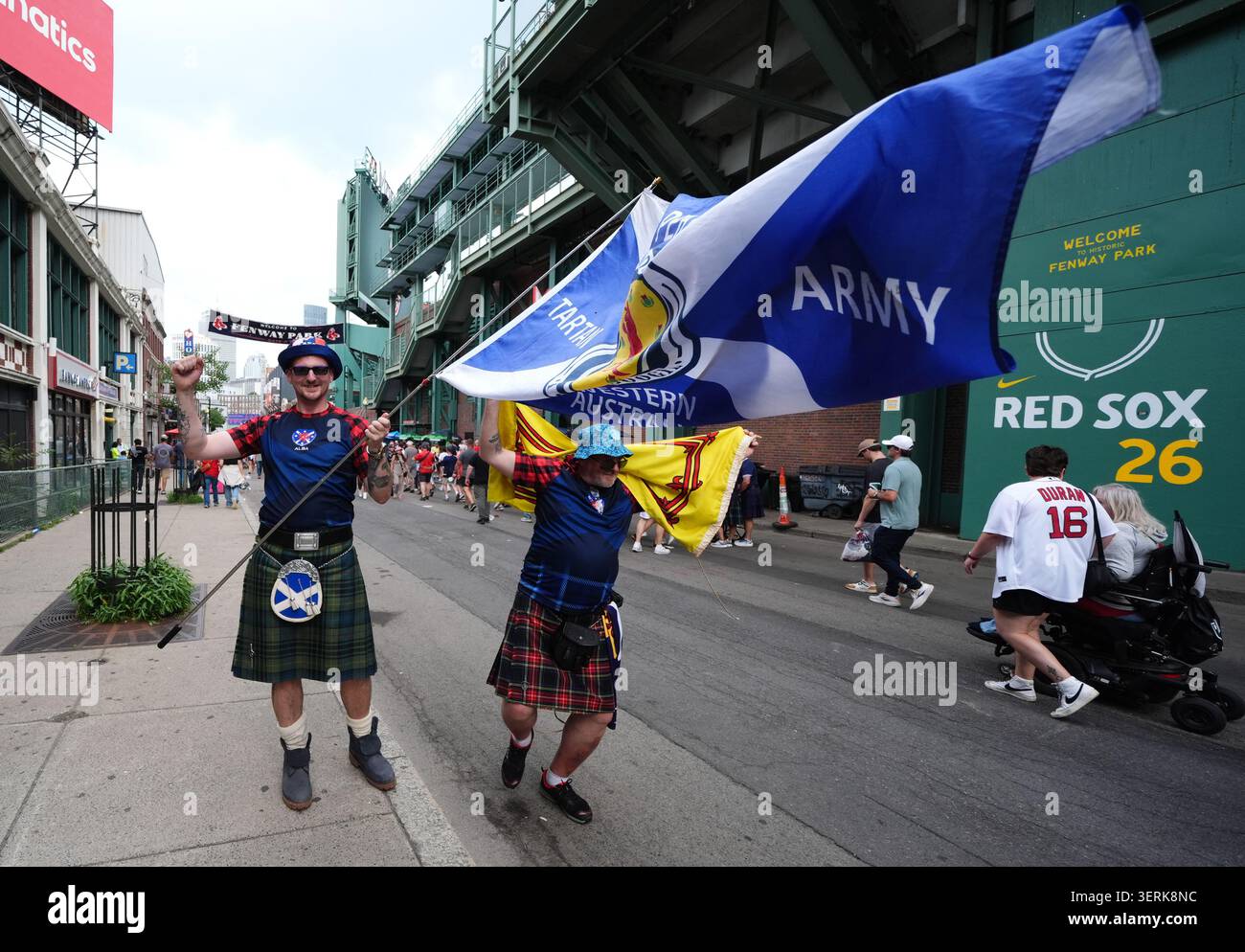Scotland fans at Fenway Park in Boston ahead of the FIFA World Cup ...