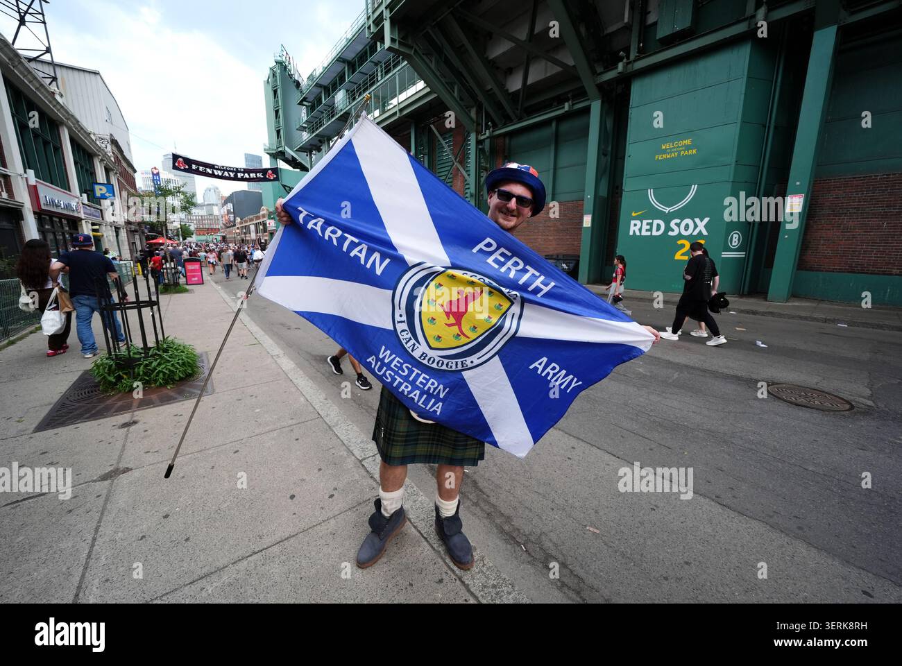 Scotland fans at Fenway Park in Boston ahead of the FIFA World Cup ...