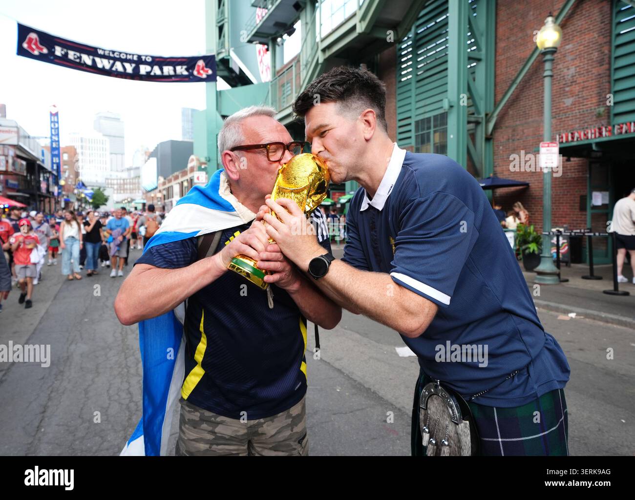 Scotland fans at Fenway Park in Boston ahead of the FIFA World Cup ...