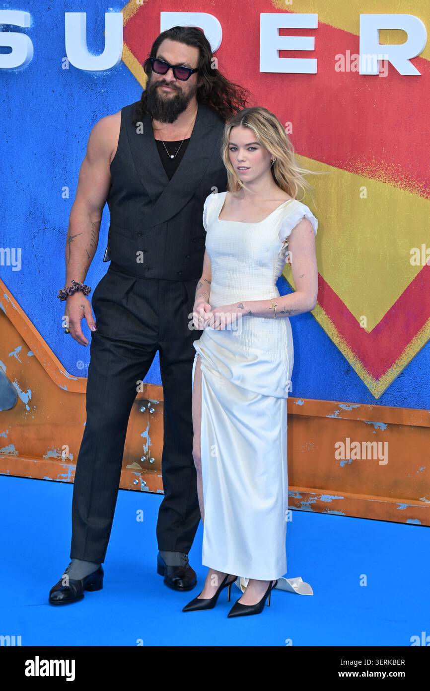 Jason Momoa and Milly Alcock walk the red carpet.Credit: Nils Jorgensen ...