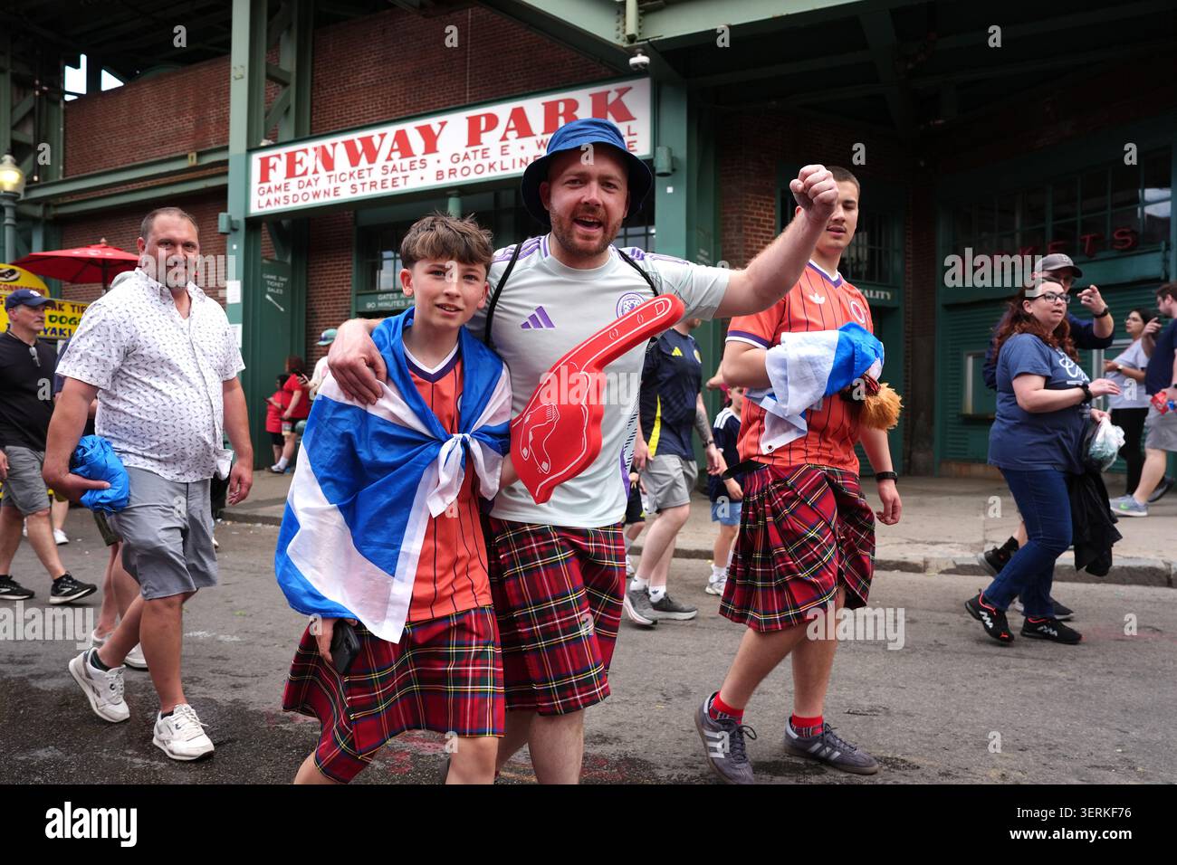 Scotland fans at Fenway Park in Boston ahead of the FIFA World Cup ...