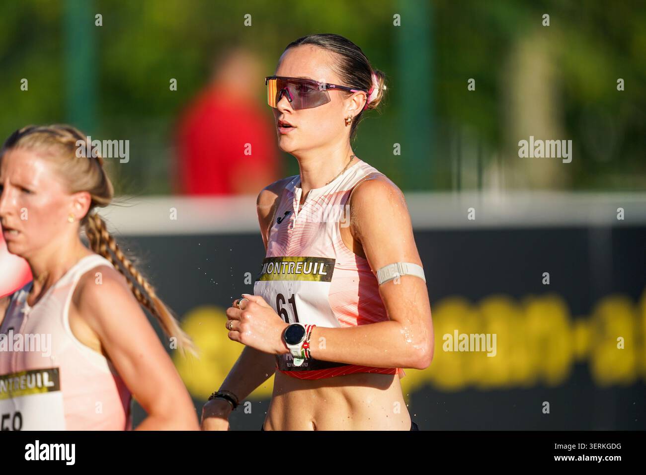 Ana DELAHAIE of France competes in the Women 5000m walk race during the ...