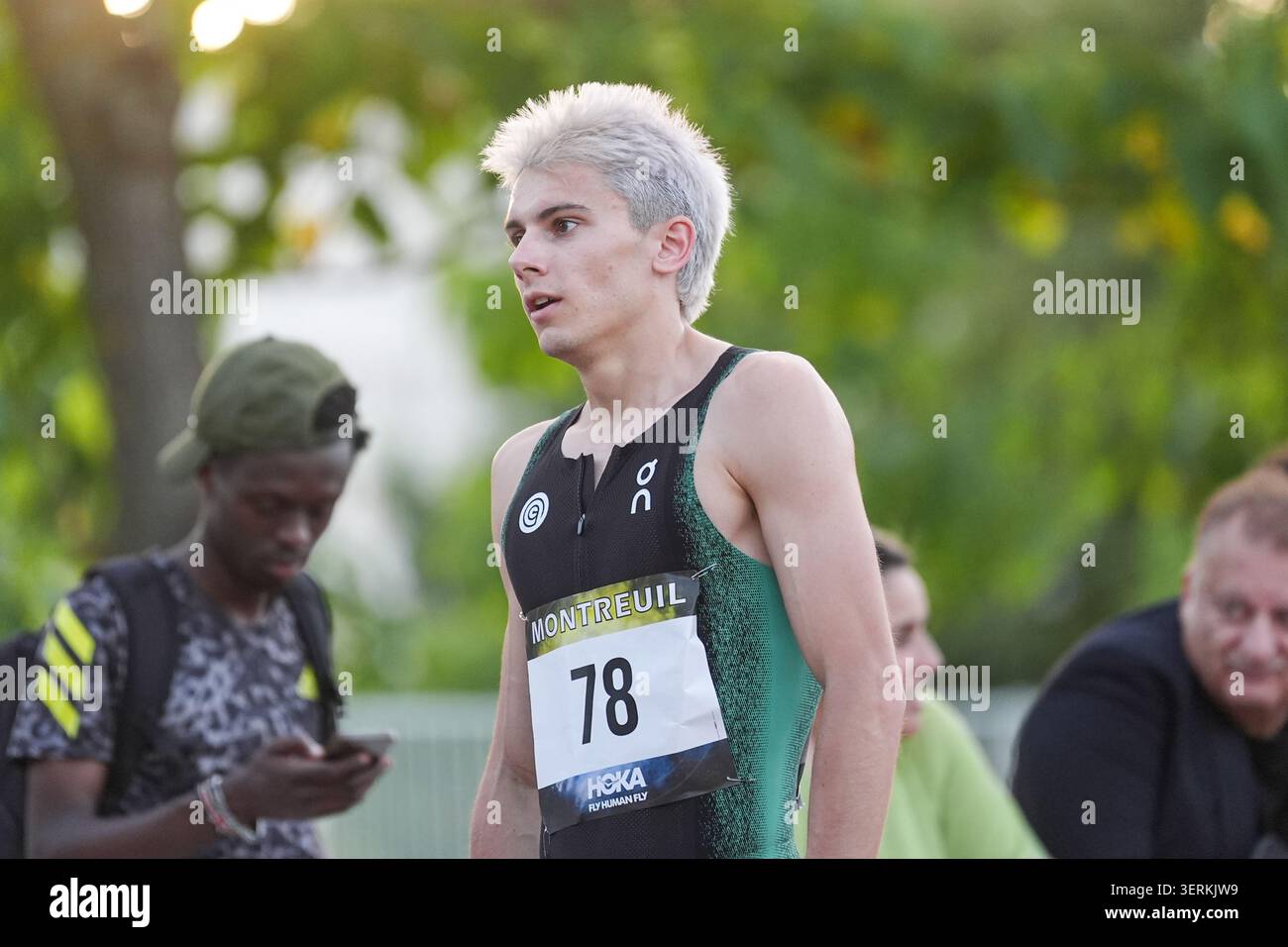 Corentin LE CLEZIO of France compete in the Men 800m event during the ...