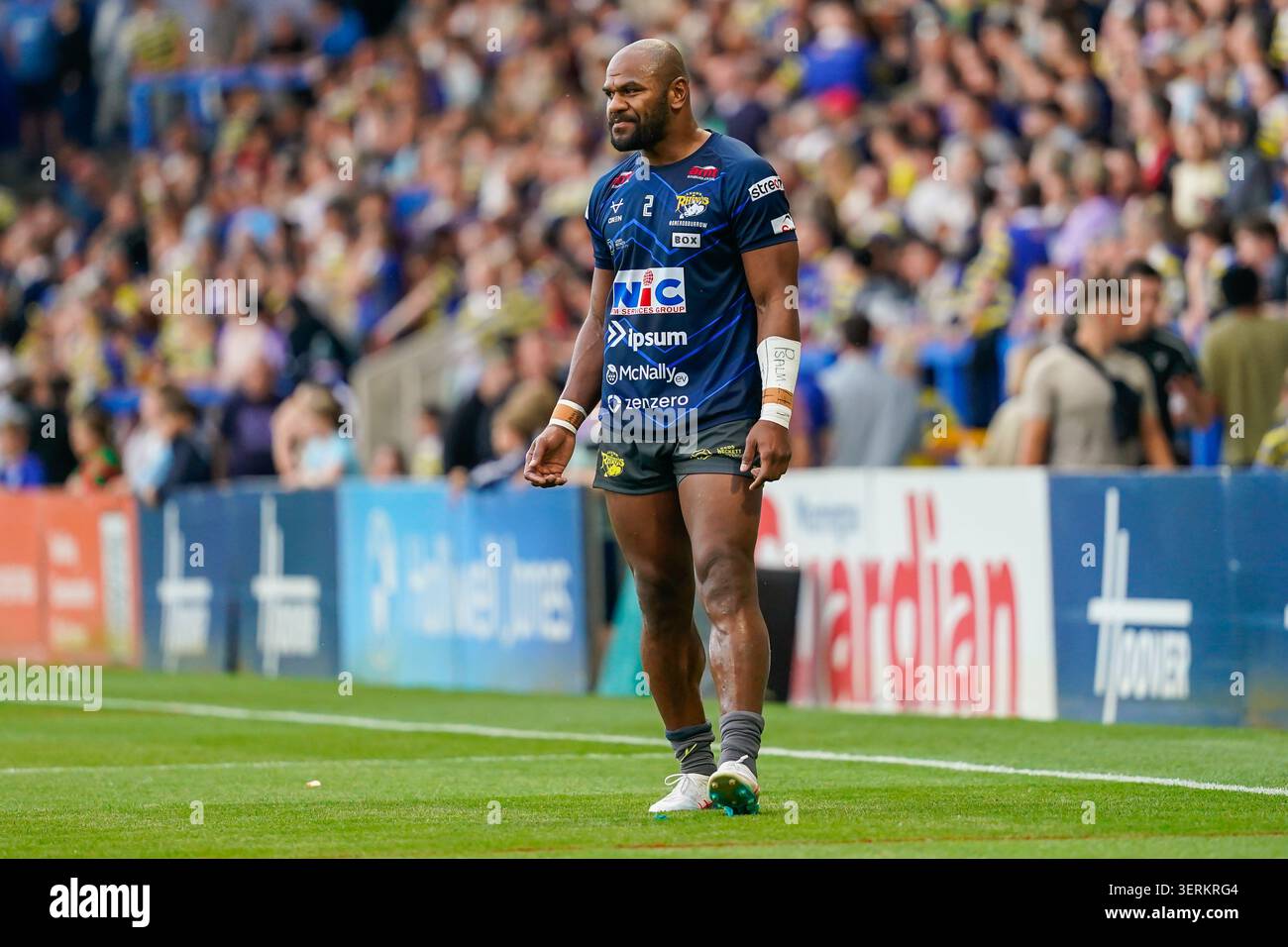 WARRINGTON, ENGLAND - June 18: Maika Sivo of Leeds pre game ahead of ...