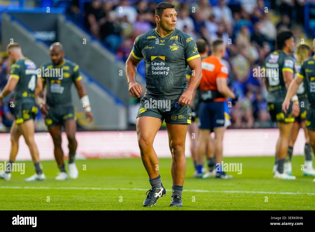 WARRINGTON, ENGLAND - June 18: Kallum Watkins of Leeds during the ...