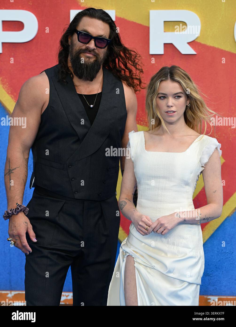 LONDON, ENGLAND - JUNE 18 2026: Jason Momoa, Milly Alcock attends the ...