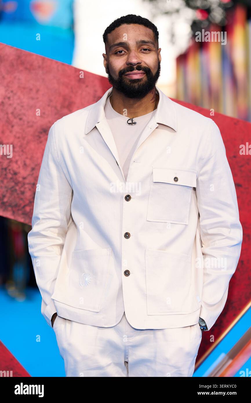 Jordan Banjo poses for photographers upon arrival at a fan event for ...