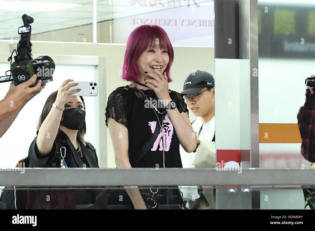 TAIPEI, CHINA - JUNE 18, 2026 - Japanese rock singer LiSA arrived at ...