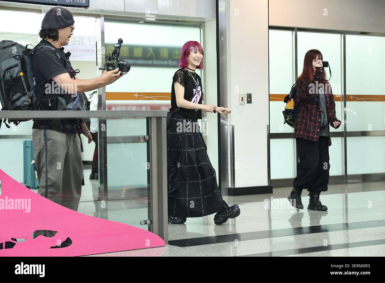 TAIPEI, CHINA - JUNE 18, 2026 - Japanese rock singer LiSA arrived at ...