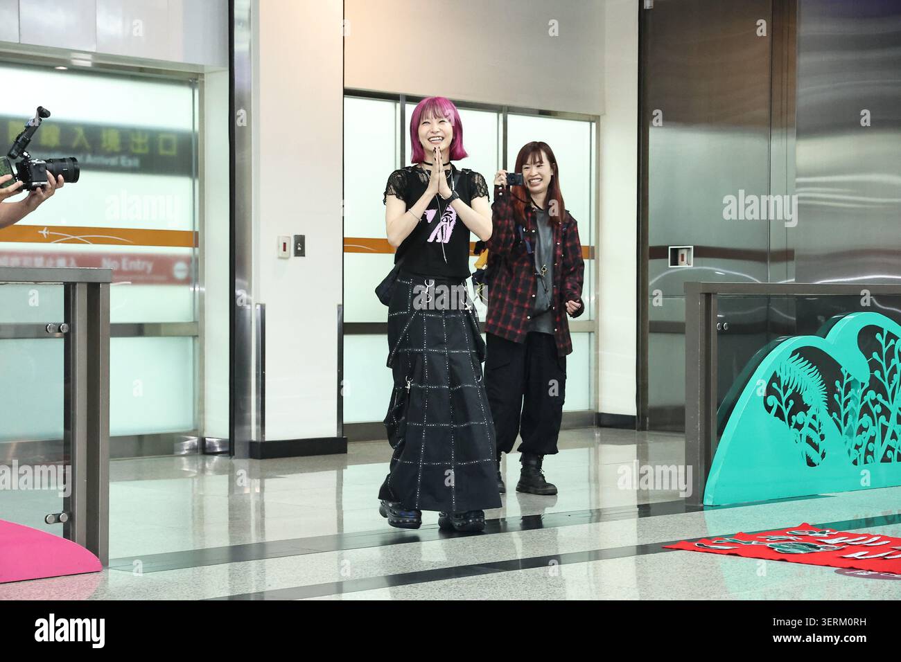 TAIPEI, CHINA - JUNE 18, 2026 - Japanese rock singer LiSA arrived at ...