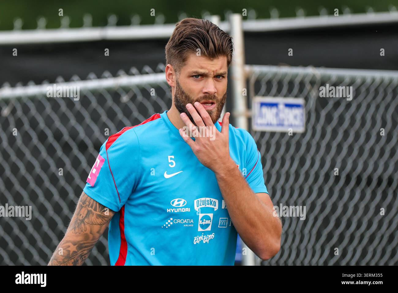Duje Caleta Car of Croatia during the training session at training ...