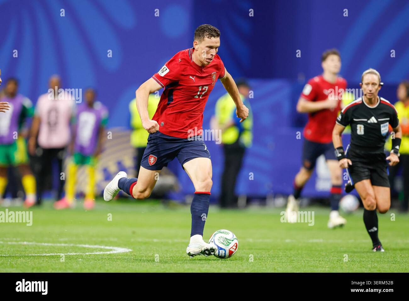 Czechia's Lukas Provod dribbles the ball during the World Cup Group A ...