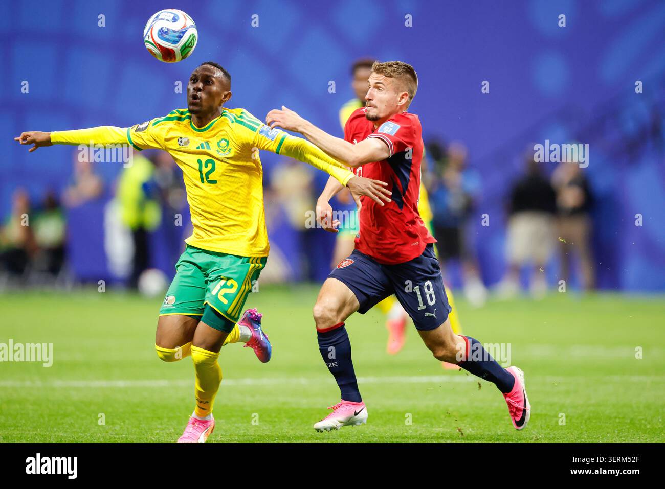 South Africa's Thapelo Maseko and Czechia's Michal Sadilek battle for ...