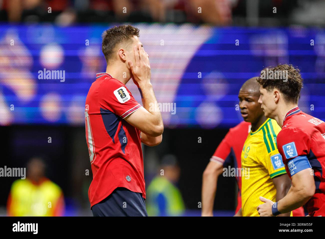 Czechia's Patrik Schick reacts to a missed shot during the World Cup ...