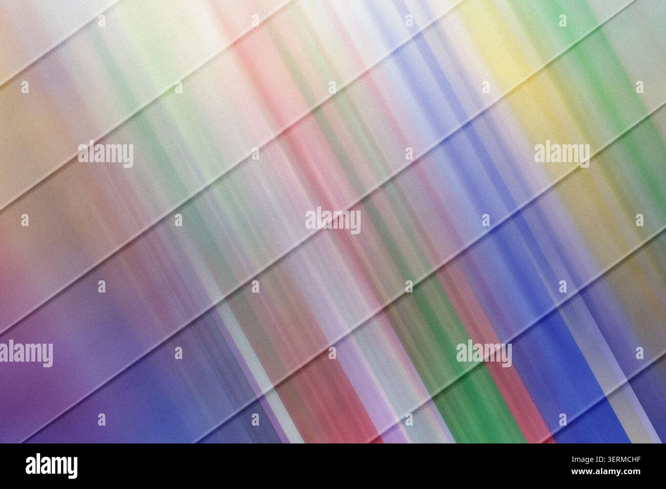 A vibrant abstract image consisting of diagonal stripes with a motion ...