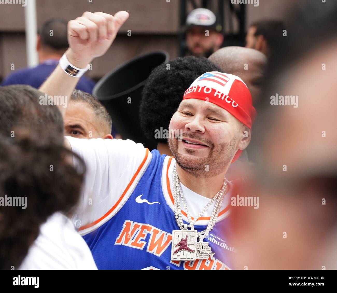 Fat Joe at a public appearance for Knicks NBA Championship Ceremony ...