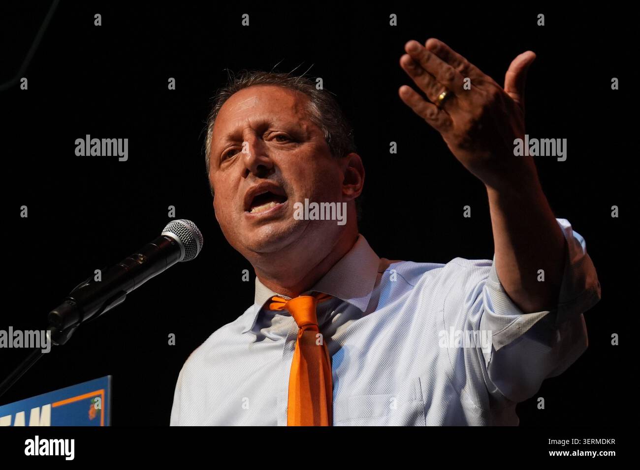 Democratic congressional candidate Brad Lander speaks during a Get Out ...