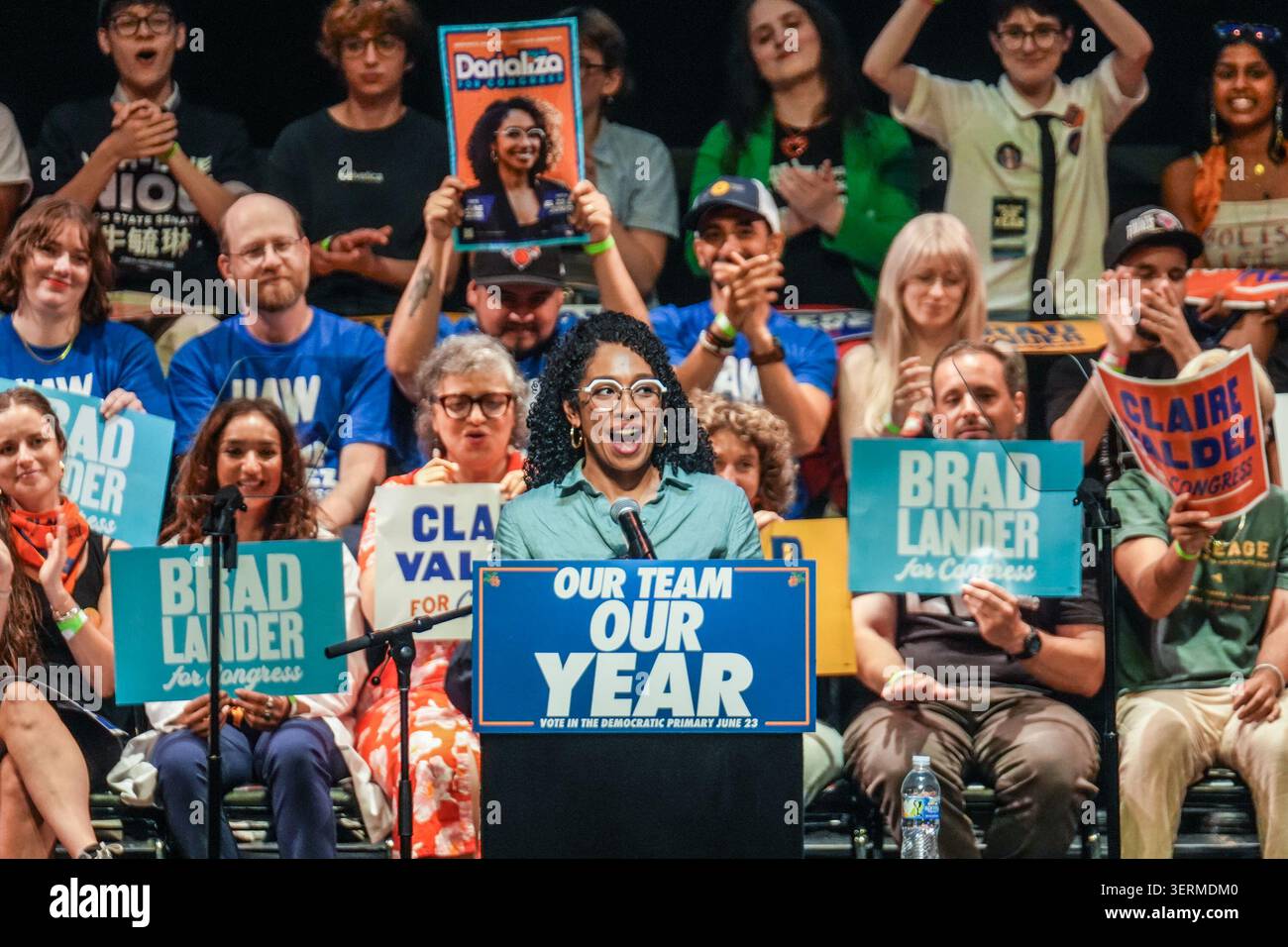 Democratic congressional candidate Darializa Avila speaks during a Get ...